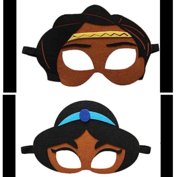 Disney | Costumes | Disneys Jasmine Pocahontas Fun Felt Face Mask With ...